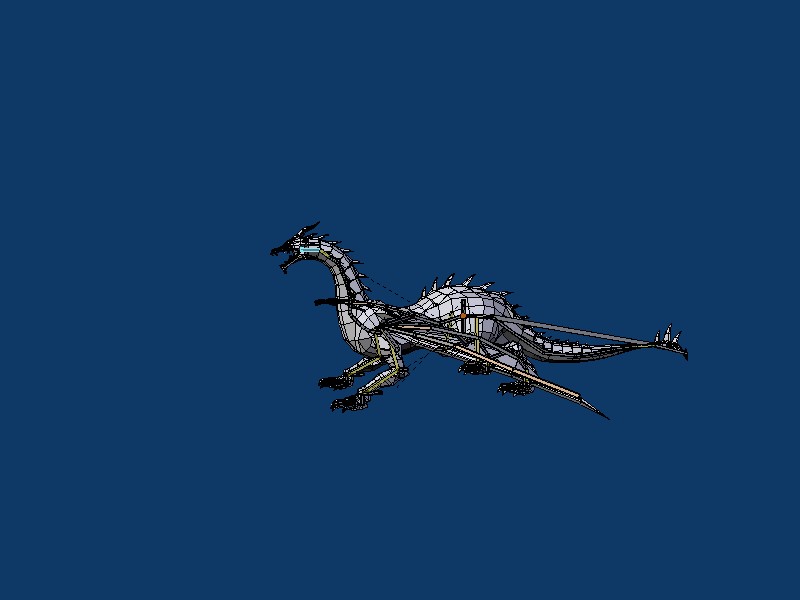Skeletal Dragon Pixel Art