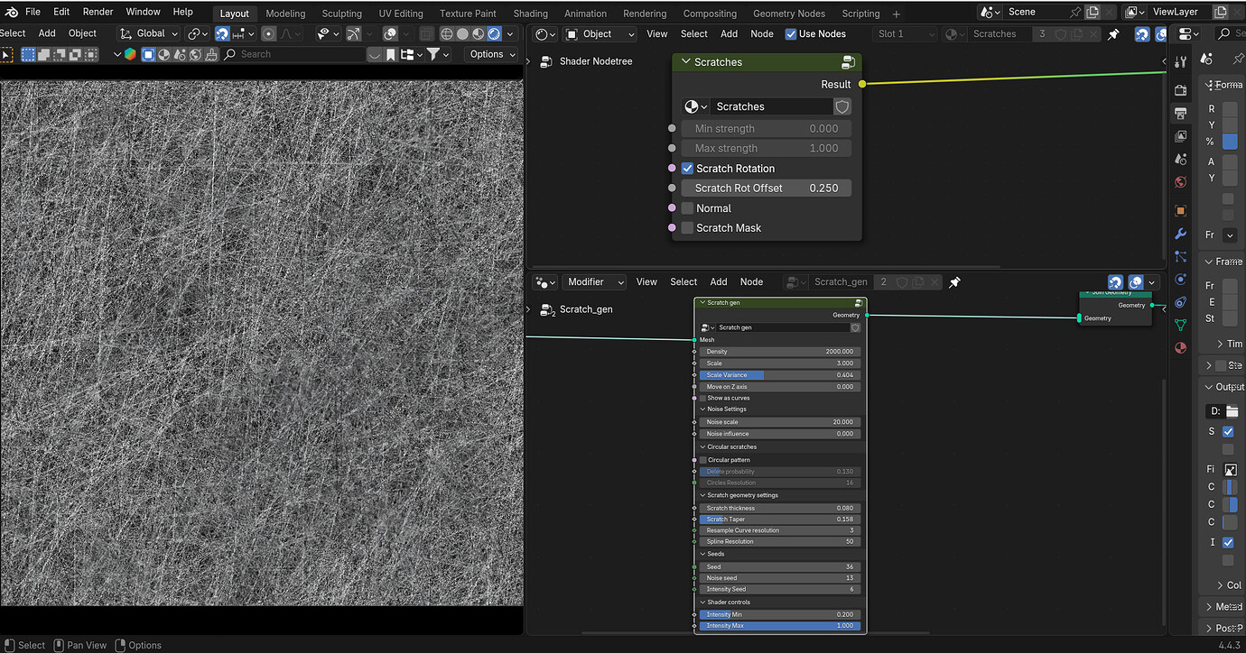 Scratch texture generator (geometry nodes) - Tutorials, Tips and Tricks ...