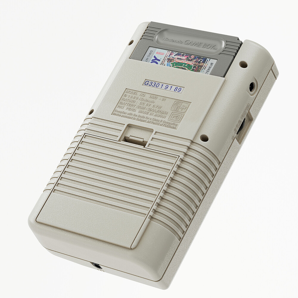 1990 - Original Nintendo GAME BOY - 3D Highpoly model - Finished ...