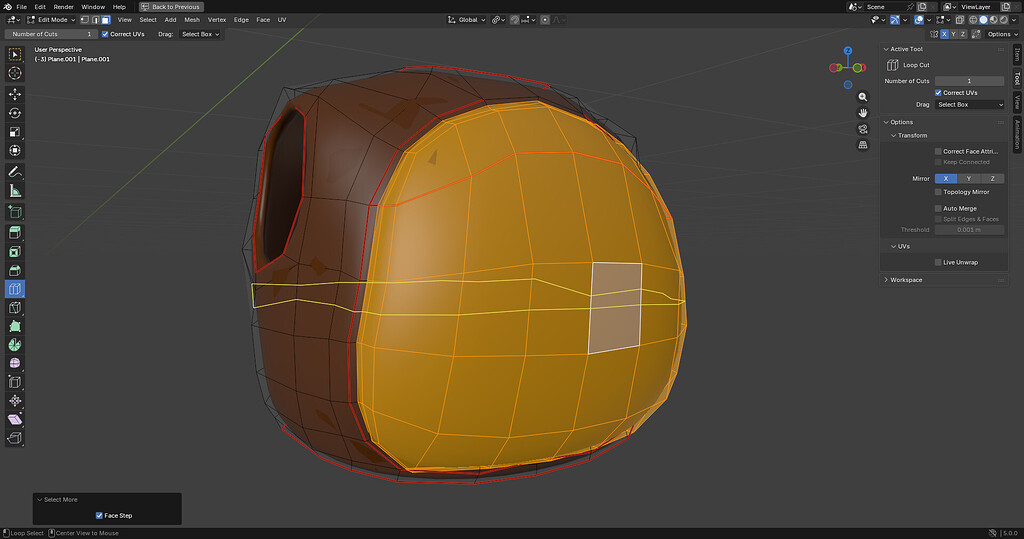 Loop cutting selected faces - Basics & Interface - Blender Artists ...