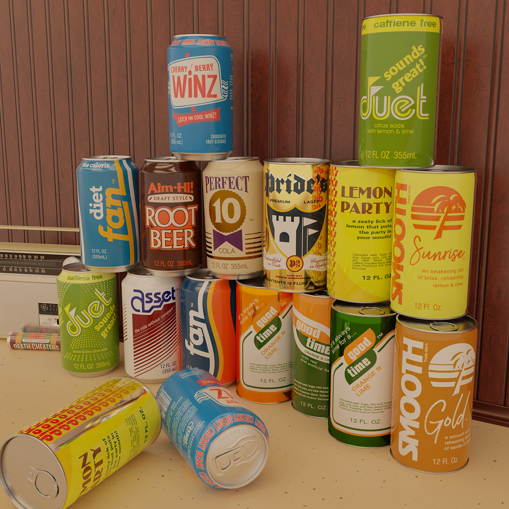 Soda and Beer Cans, 1970s-1980s - Works in Progress - Blender Artists ...
