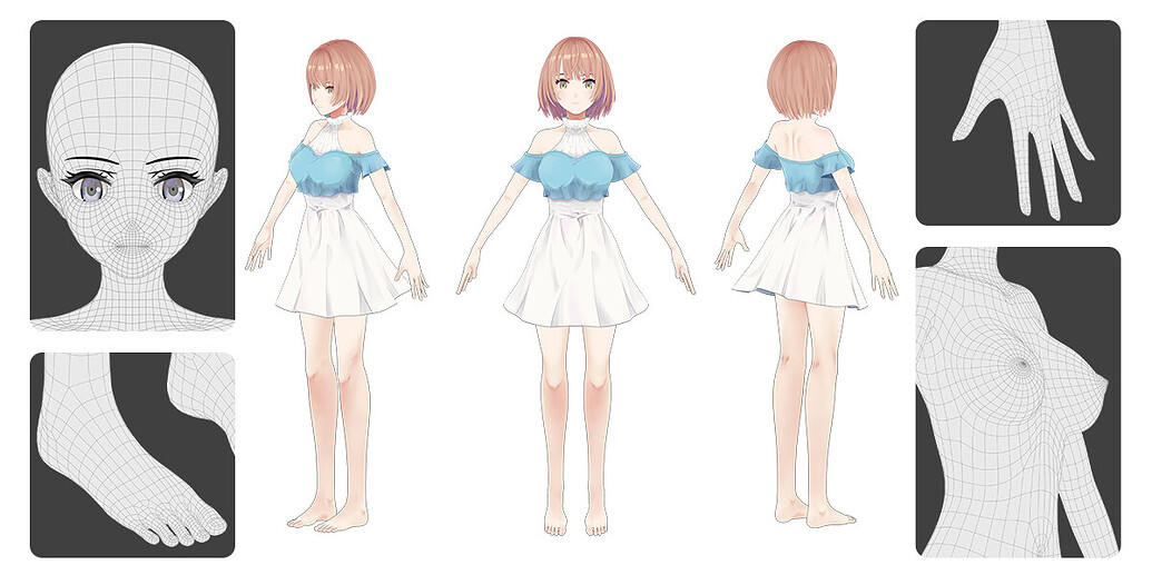 Anime Female Base Mesh Age Kit - Finished Projects - Blender Artists ...
