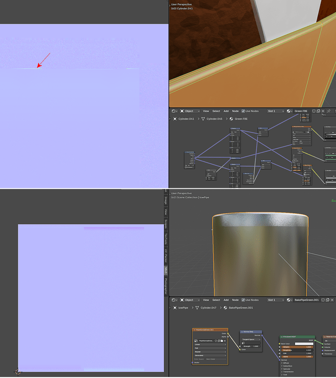 Baking normal map details from high-poly to low-poly mesh produces ...