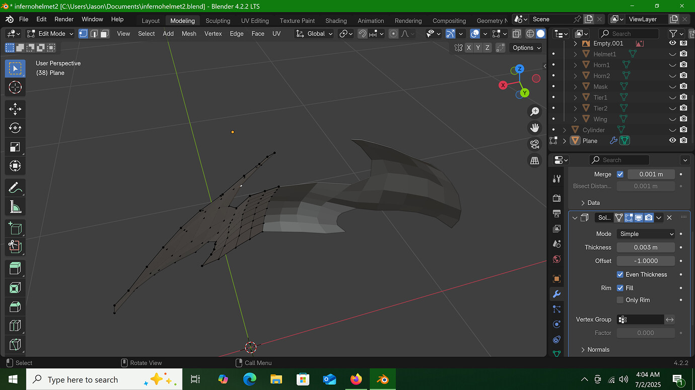 Solidify modifier thickness for 3d printing - Basics & Interface ...