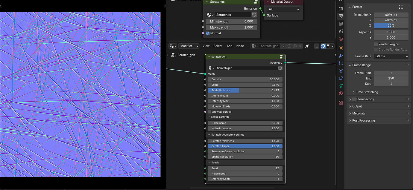 Scratch texture generator (geometry nodes) - Tutorials, Tips and Tricks ...