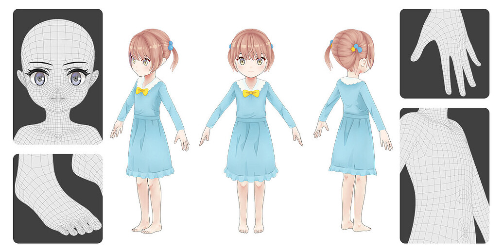 Anime Female Base Mesh Age Kit - Finished Projects - Blender Artists ...