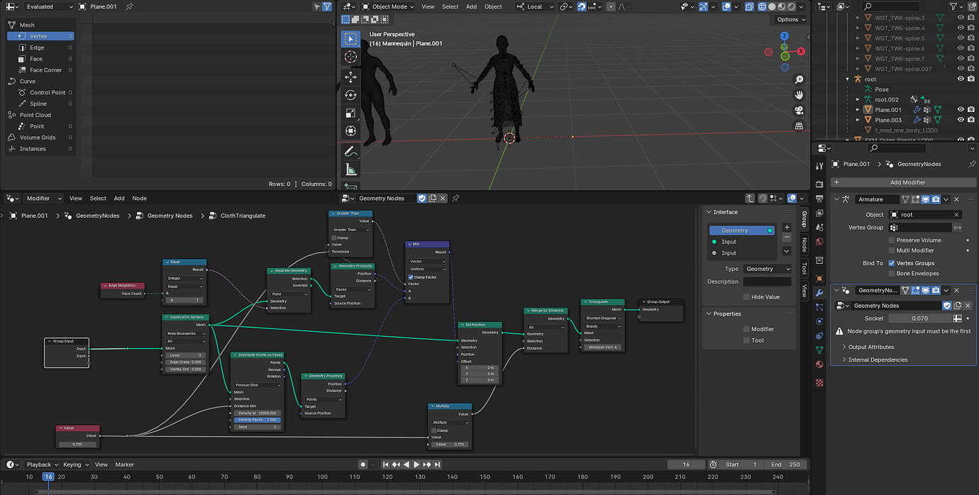Uniformly triangulated mesh for cloth - how? - Modeling - Blender ...
