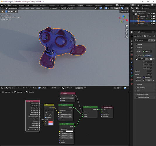 How do I create a transparent shader that get darker with thickness ...