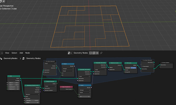 How to dissolve edges in geometry nodes without breaking the mesh ...