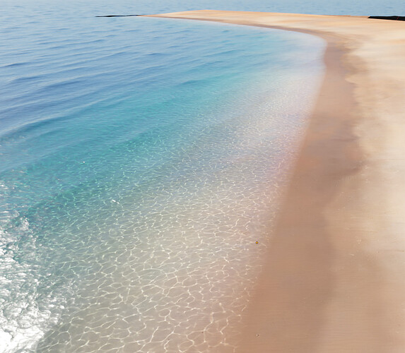How do I create a water gradient effect on a beach? - Materials and ...