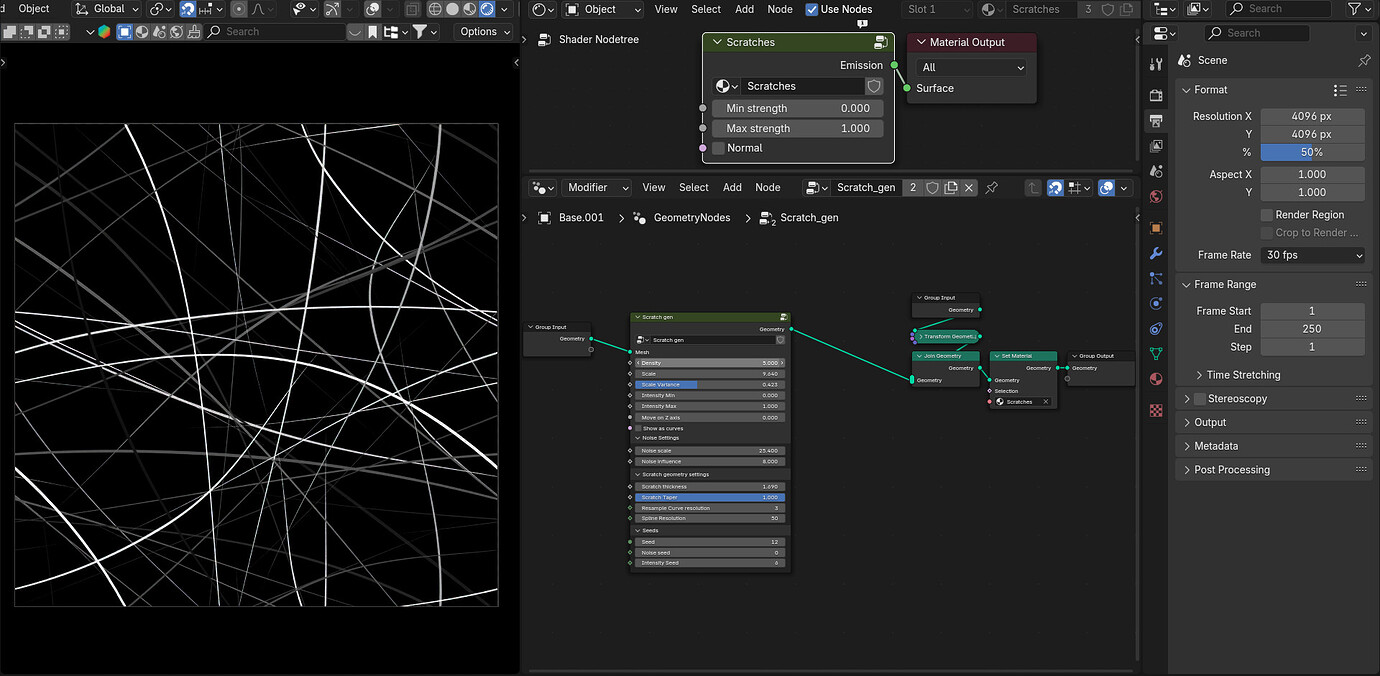 Scratch texture generator (geometry nodes) - Tutorials, Tips and Tricks ...