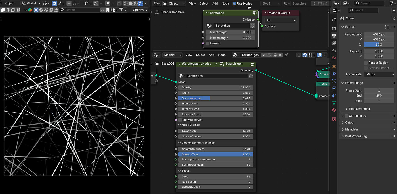 Scratch texture generator (geometry nodes) - Tutorials, Tips and Tricks ...