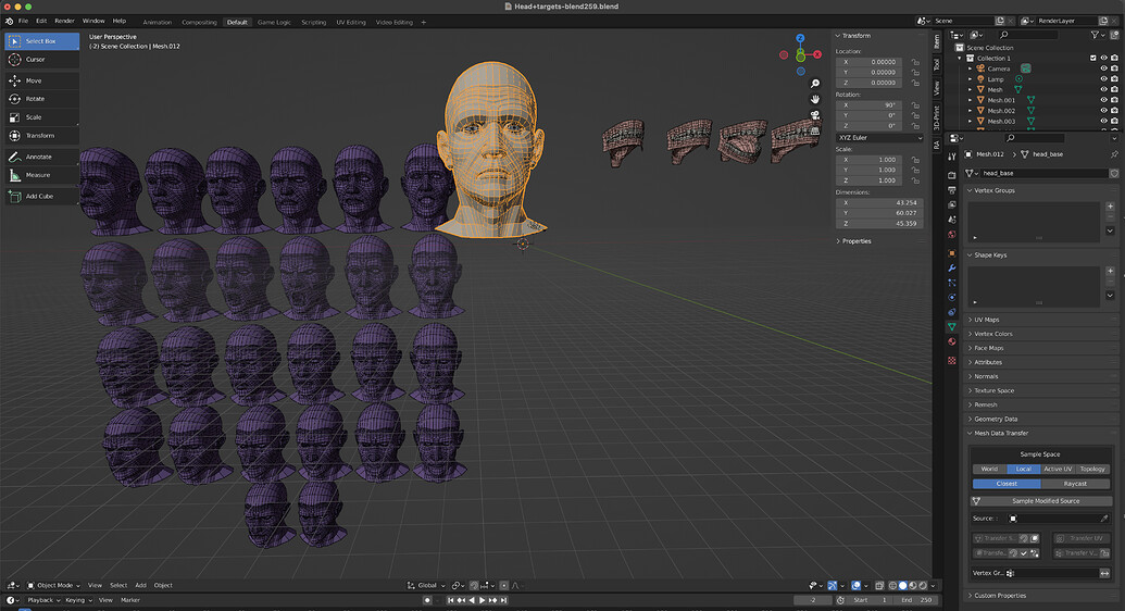 Transferring shapekeys to another mesh - Animation and Rigging ...