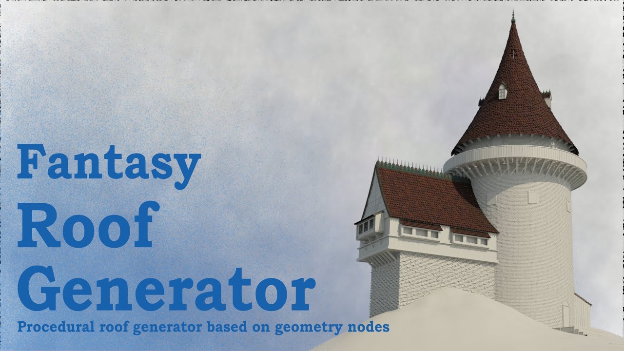 Blender addon: Fantasy Roof Generator - Released Scripts and Themes ...