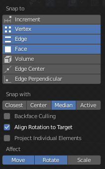 Key-Binding to the "snap to" options - Basics & Interface - Blender ...