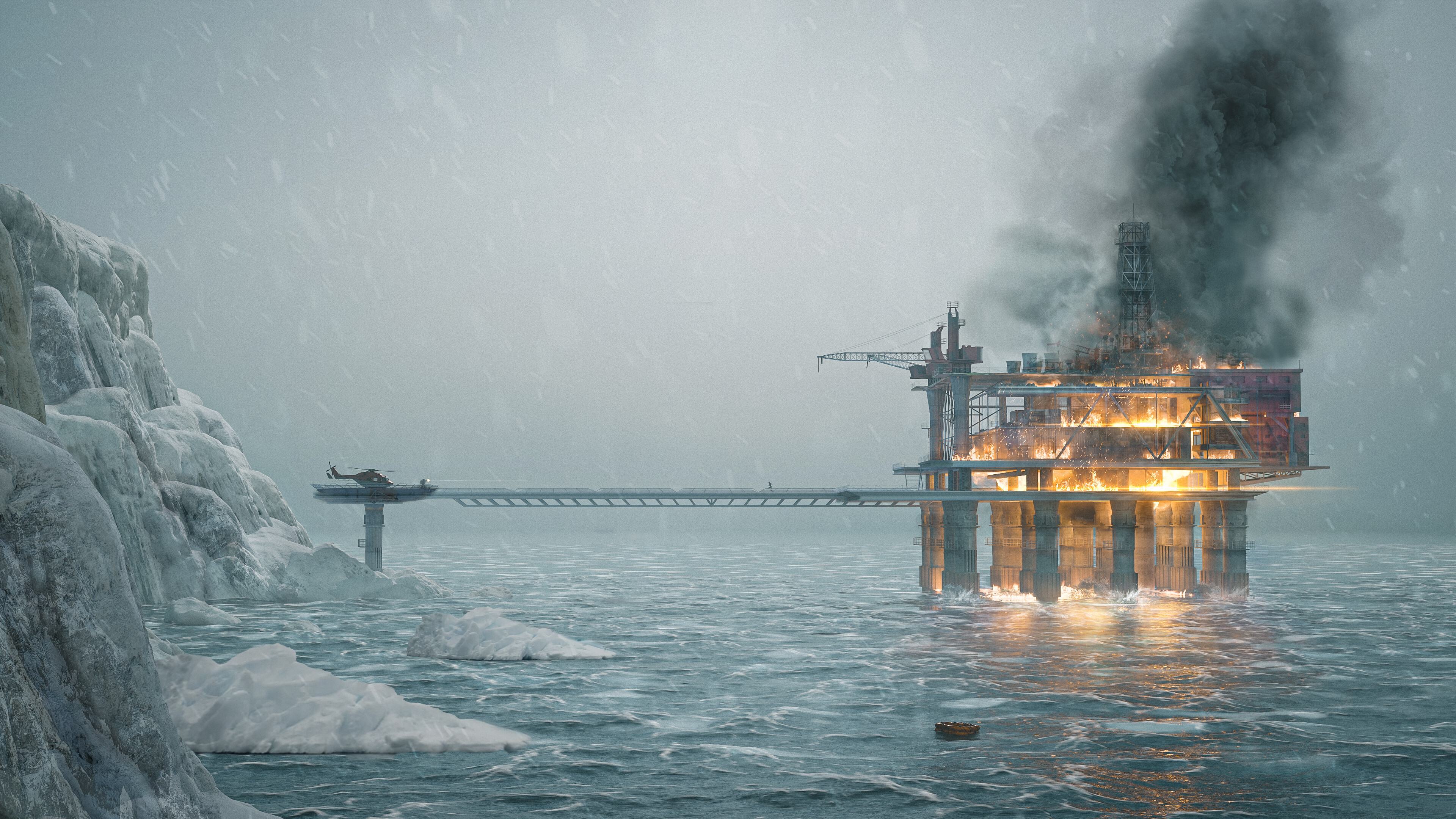 Oil Platform Sculpture