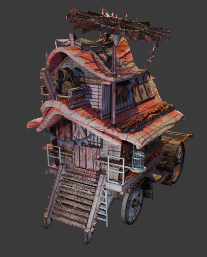 Fantasy Merchant Cart