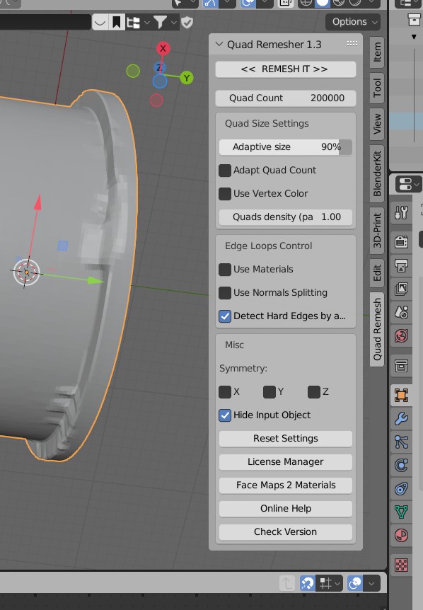 Quad Remesher not detecting Hard Edge - Basics & Interface - Blender ...