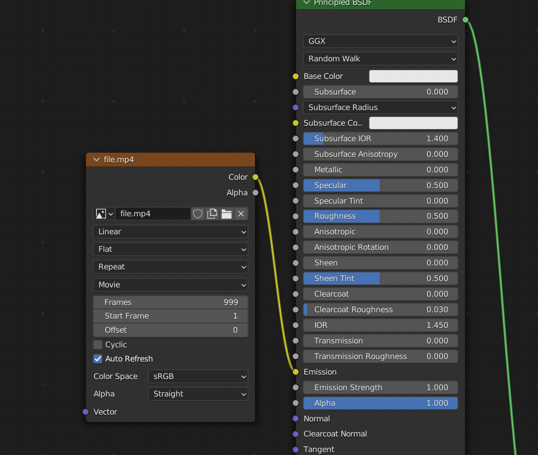 Shade Editor Image Texture Node To Emission Not Working Materials