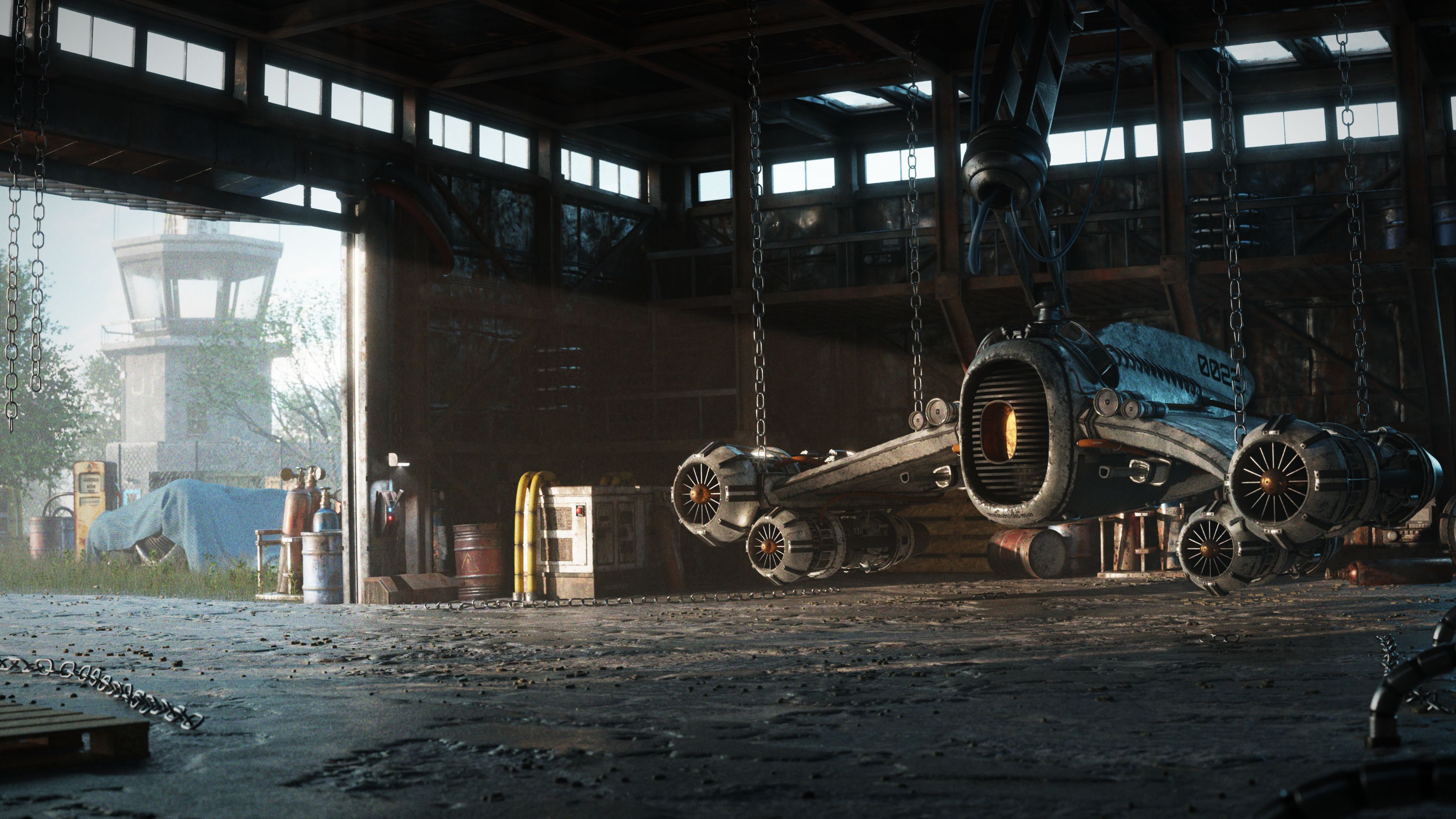 Sci Fi Hangar Concept Art