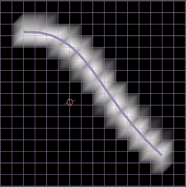 How do I create a procedural texture based on bezier curve's location ...
