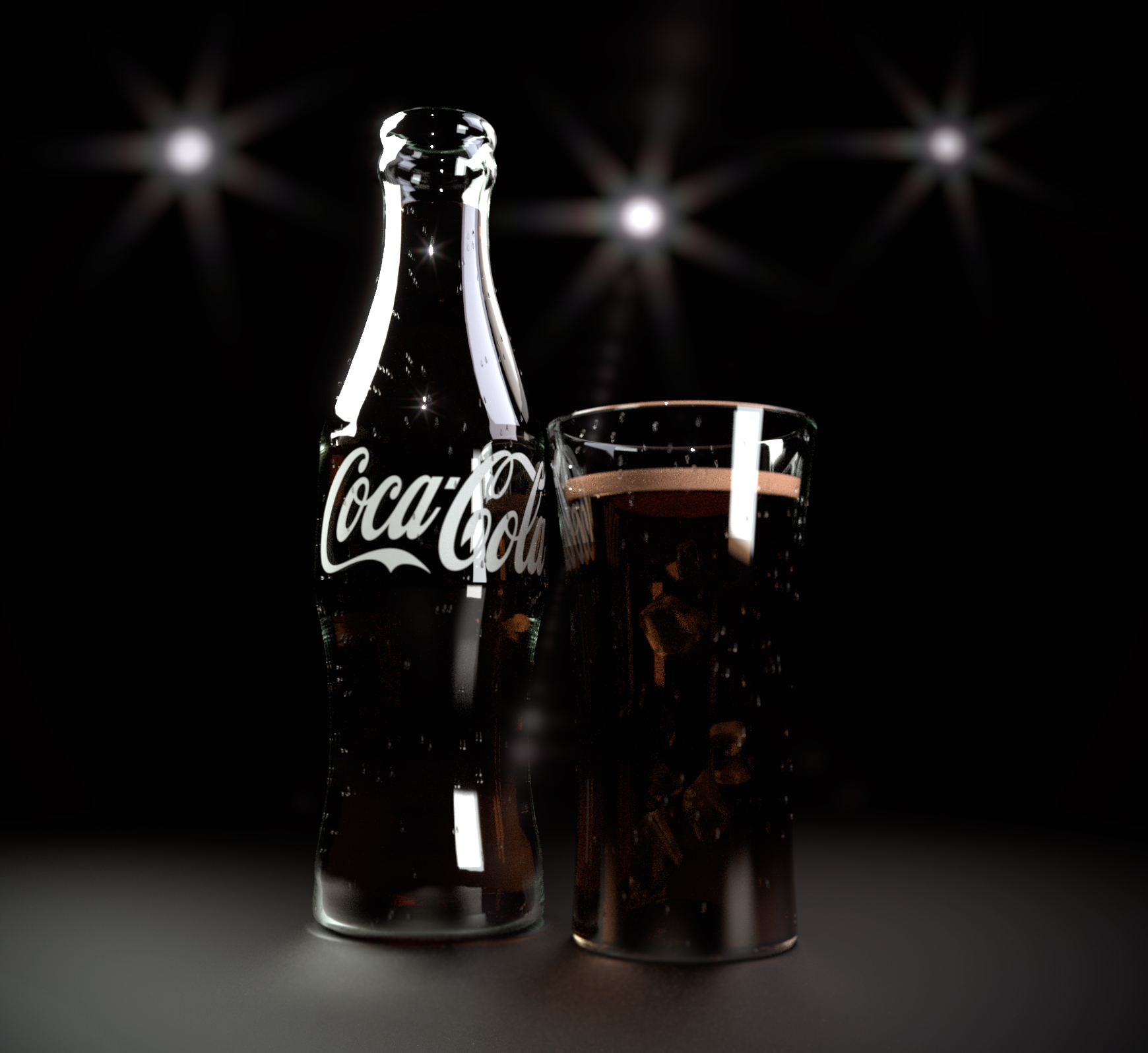 Open Glass Coke Bottle