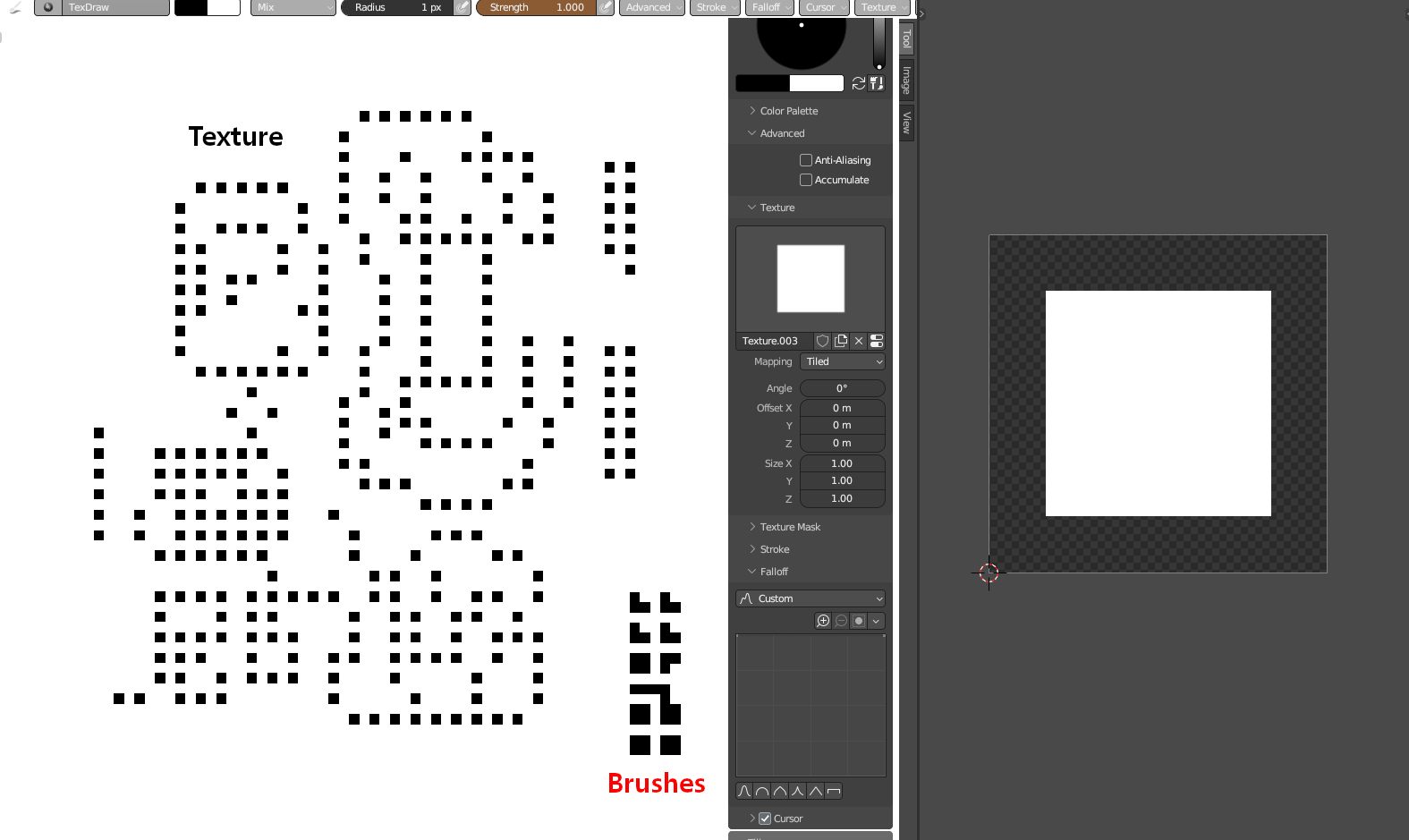 How to have a single pixel brush in blender? - Materials and Textures ...