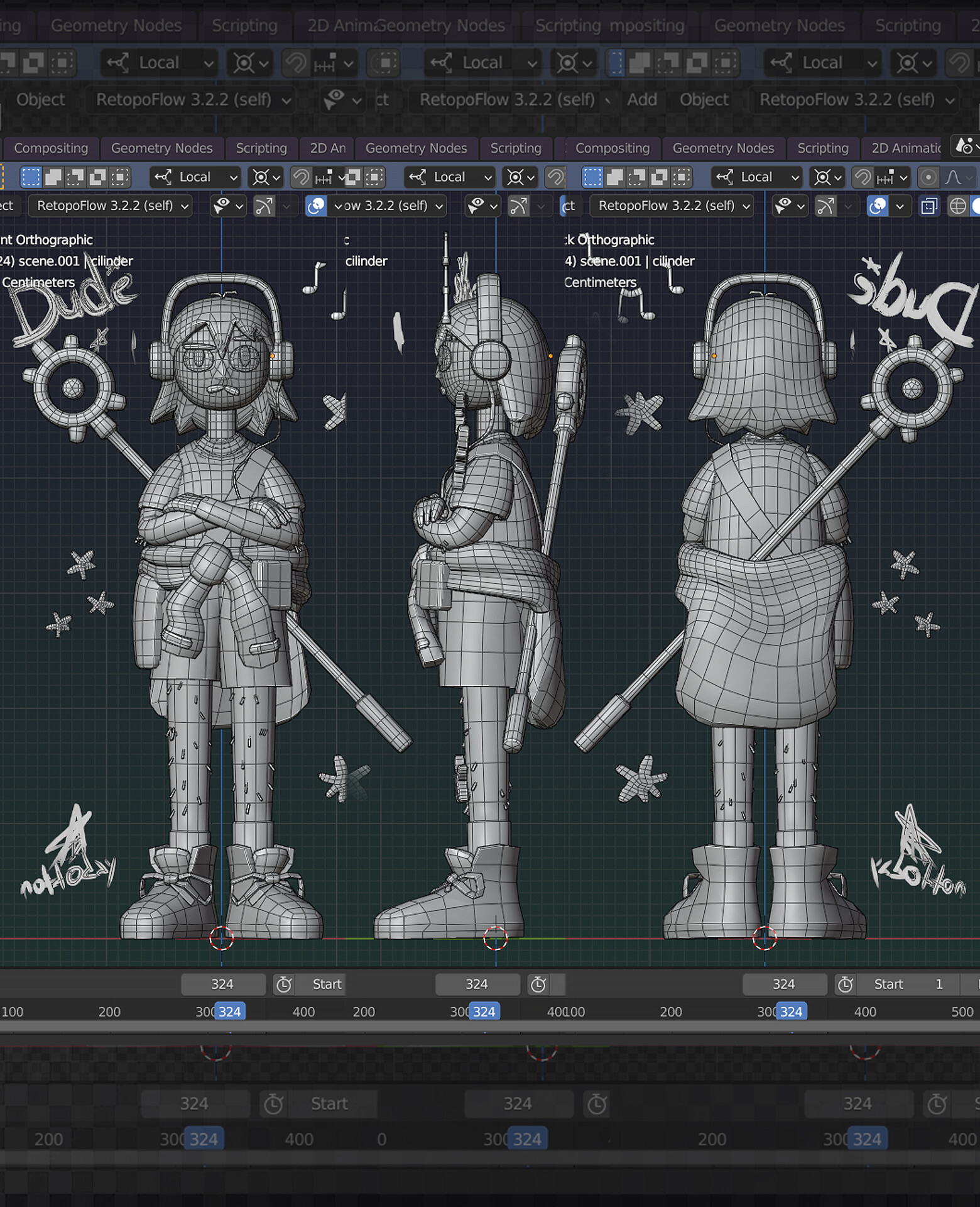 DUDE | 3D Character with NPR Handpainted textures - Finished Projects ...