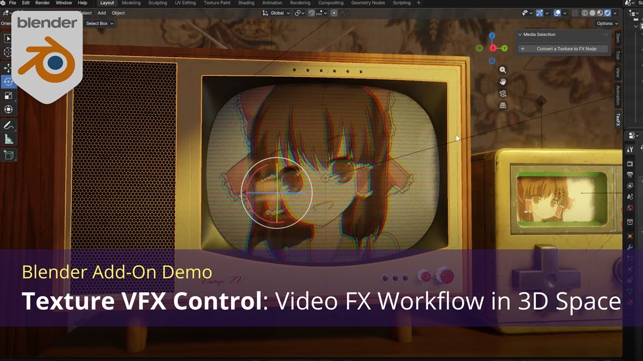 Texture VFX Control - Video Editing/Compositing in 3D Viewport ...