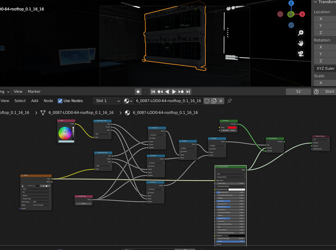 How to add emission to a specific color on an existing material ...