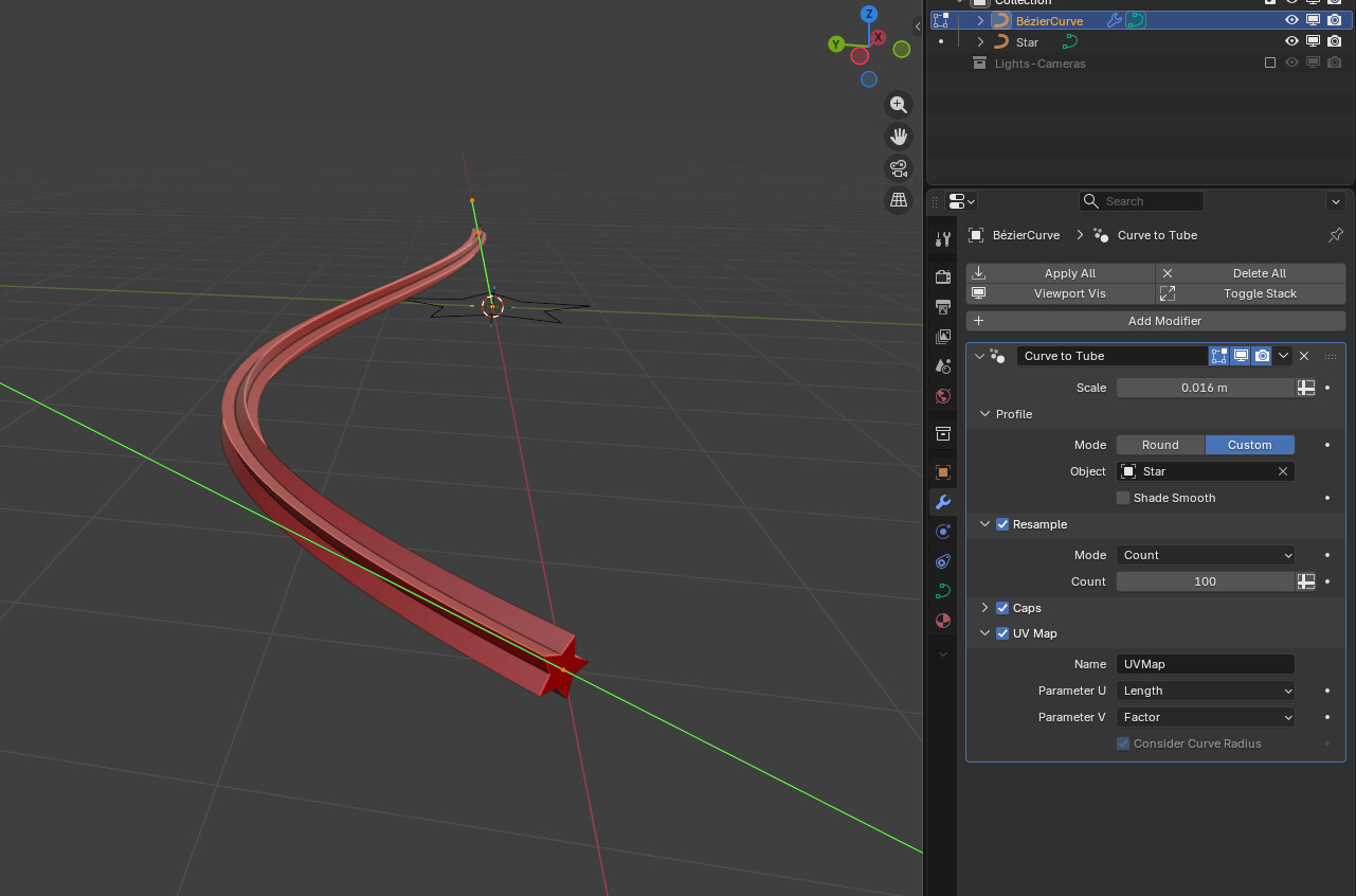 How to create tube along curve with new Array modifier in 5.0 ...