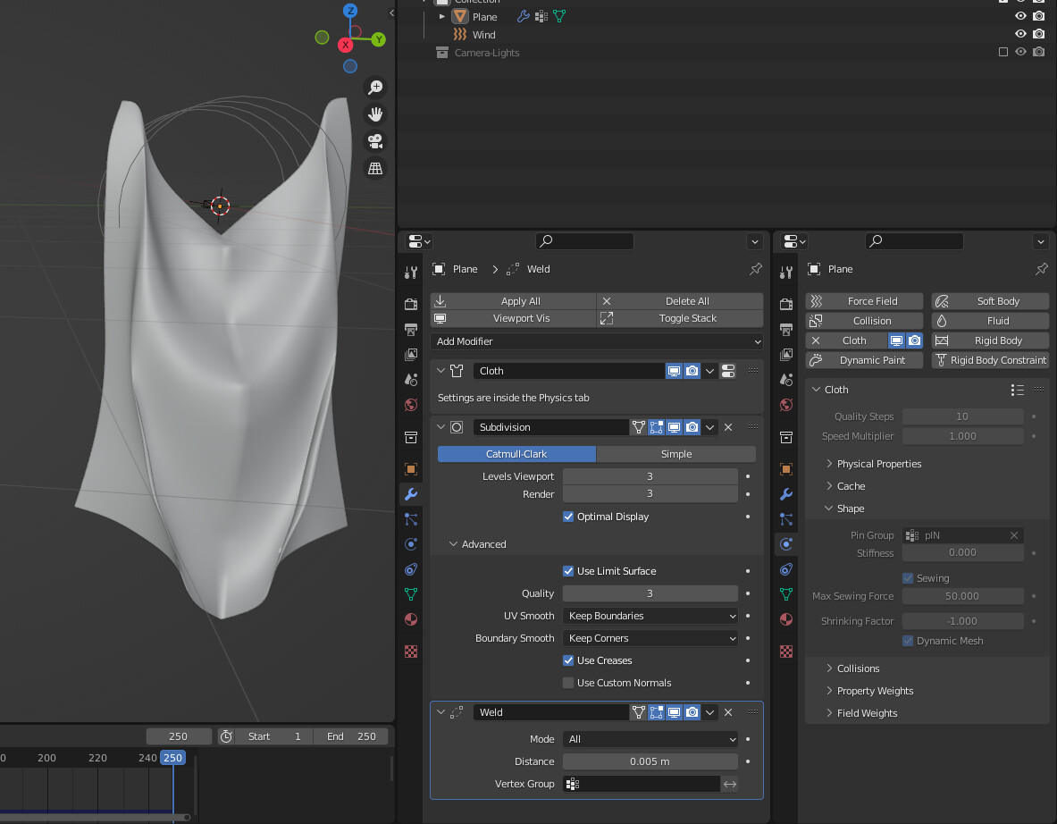 Sewing cloth not closing gaps - Modeling - Blender Artists Community