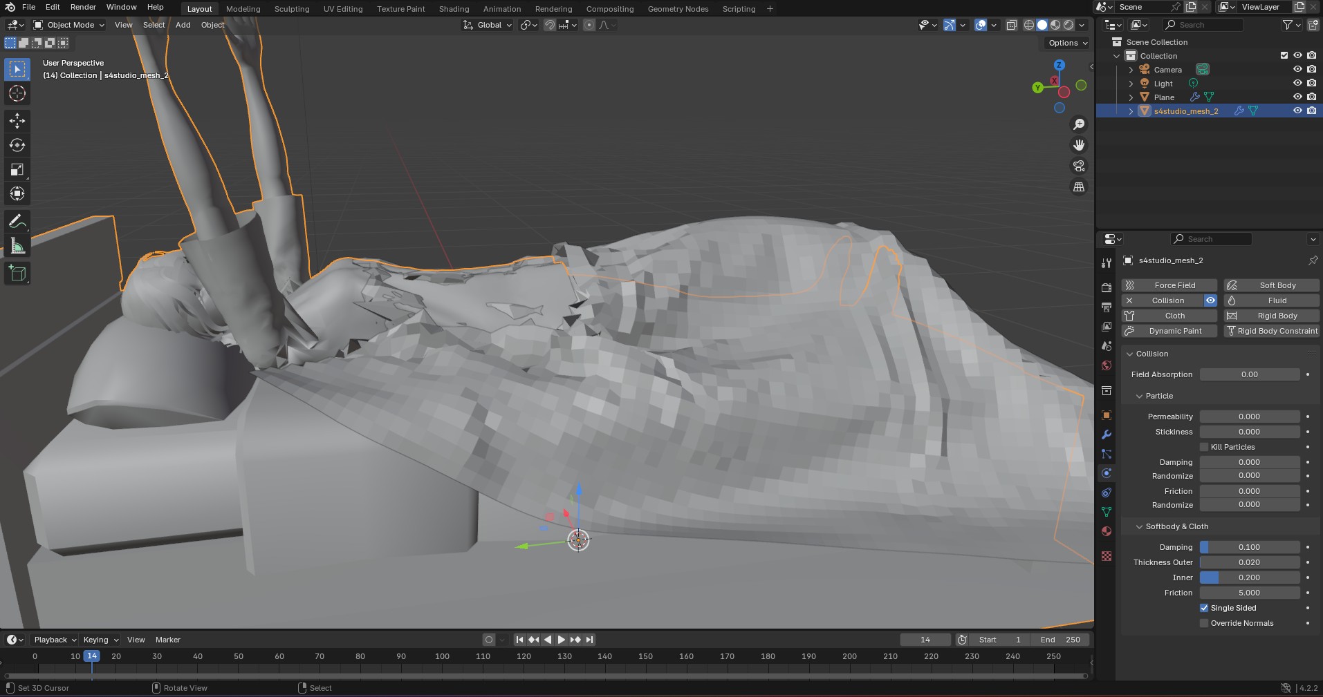 Collision issue for cloth simulation - Particles and Physics ...