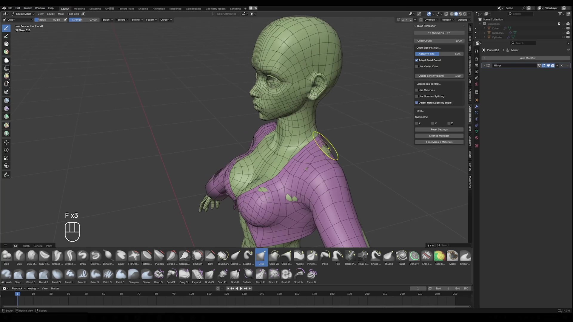 Blender Process Guide: Ice Girl Full Character Guide-Only In Blender⭐ ...