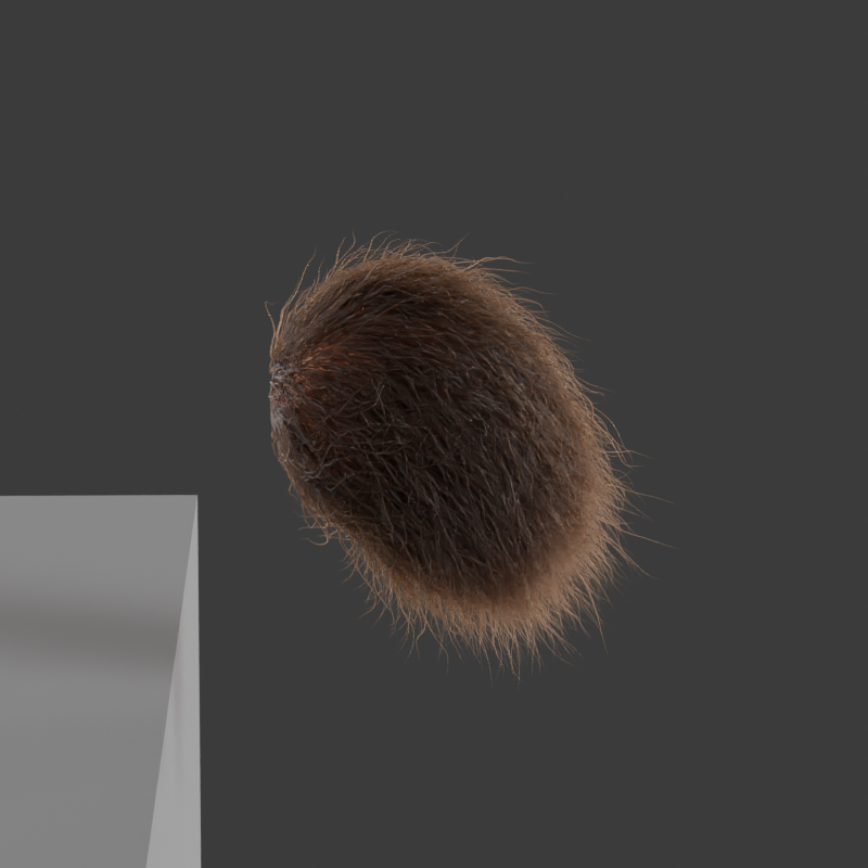 I animated a fur ball with geometry node hair and custom simulation ...
