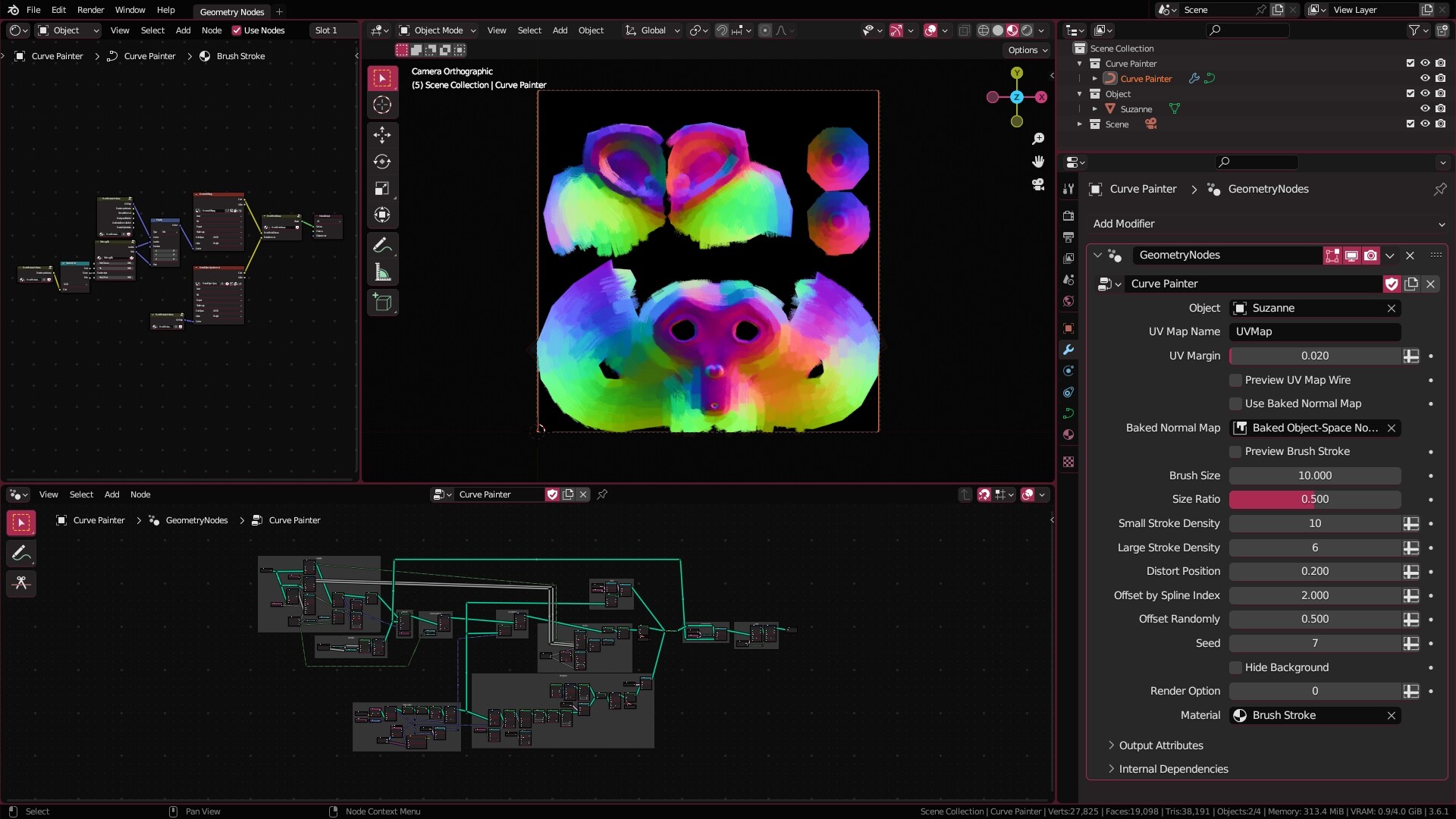 Painting brushes and creating a painterly effect with Geometry Nodes ...